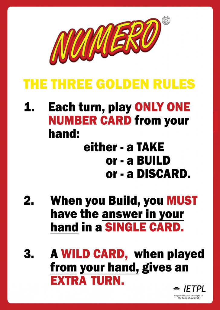 Numero Rules Poster - The Maths Store